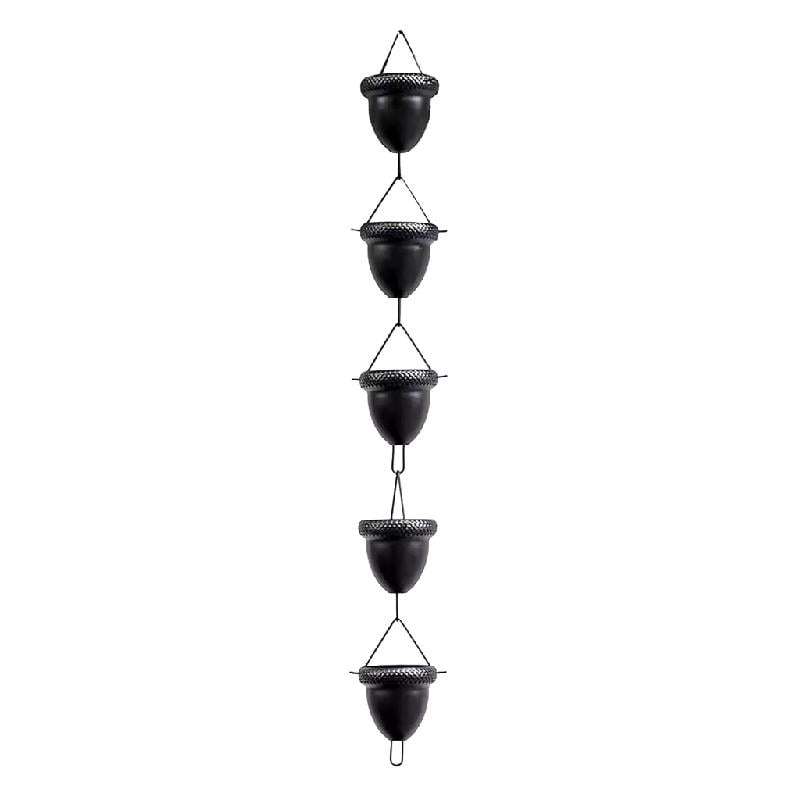 WINDLAND Outdoor Acorn Rain Chain Set Rust Resistant Rainchain Gutter ...
