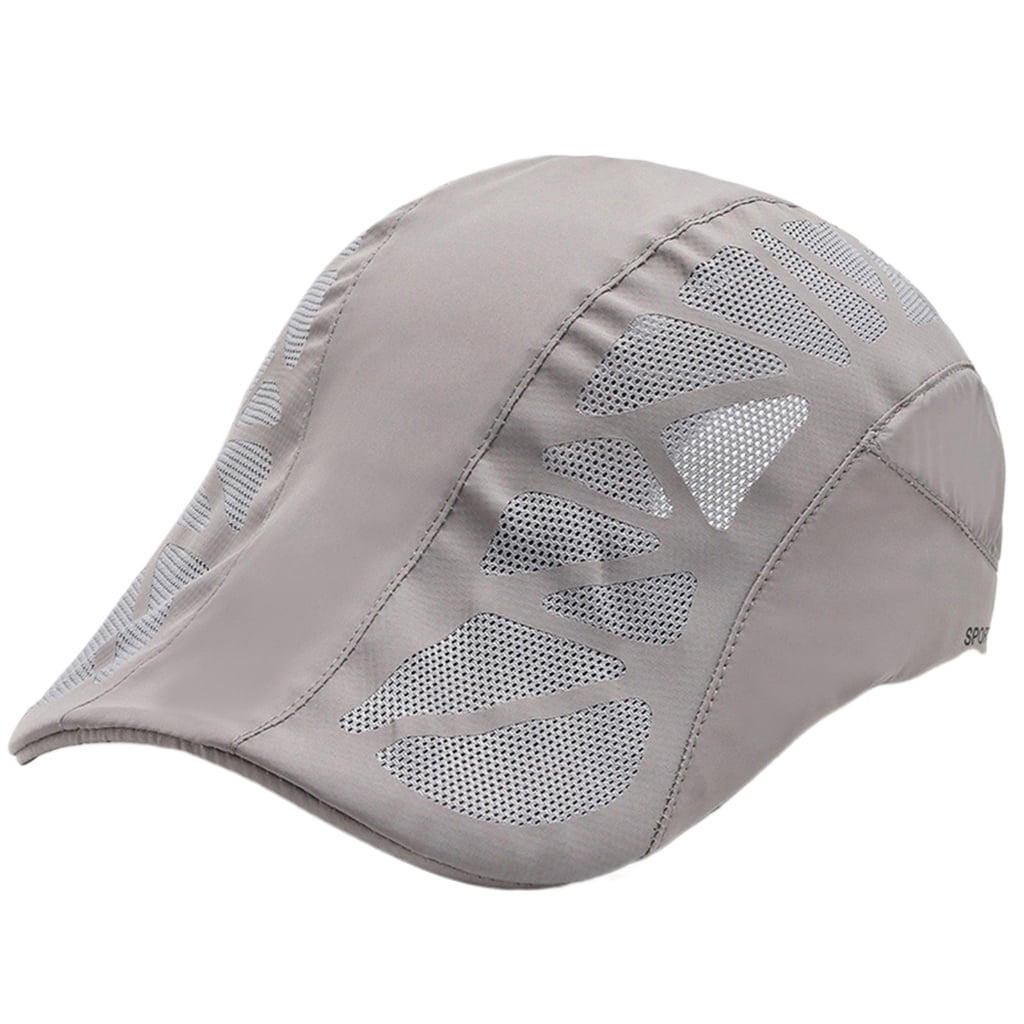 WINDLAND Outdoor Meshes Beret Hat Breathable Flat Caps Running Driving ...
