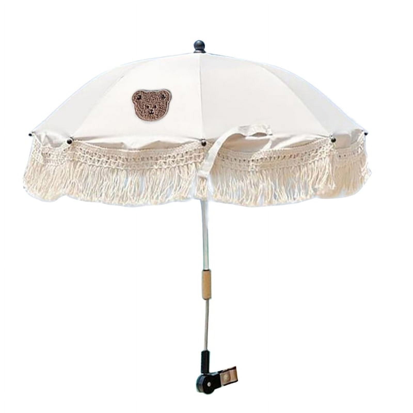 WINDLAND Outdoor Stroller Sun Shade Fringed Lace Umbrellas Beaches ...