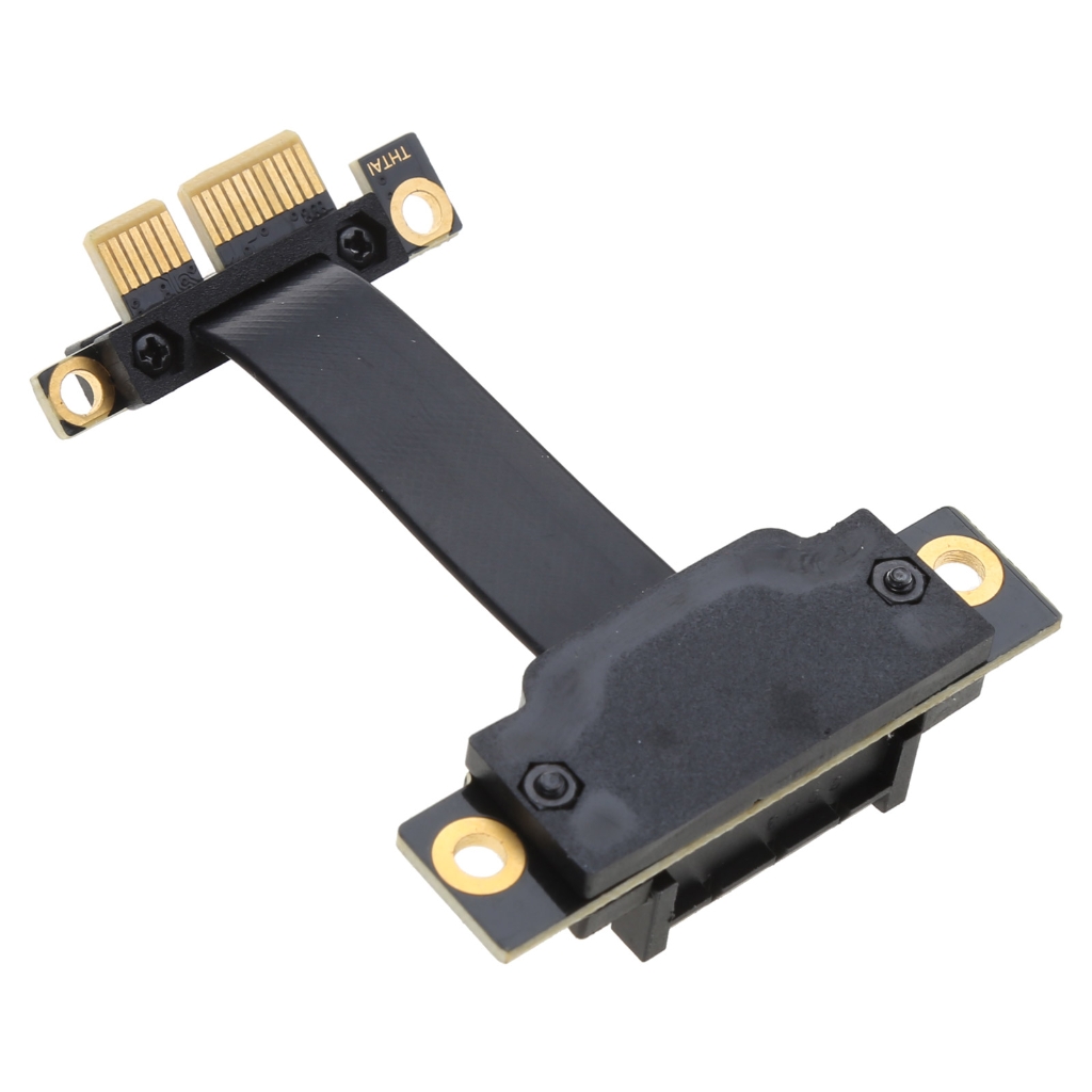 WINDLAND PCIE X1 Riser Cable Dual 90 Degree Angle PCIe 3.0 X1 X1 ...