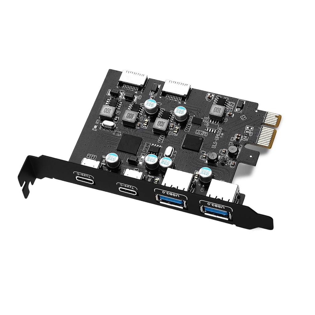 WINDLAND PCIE to USB 6 Port 2X USB 3.0 2X USB A Expansion Card for ...
