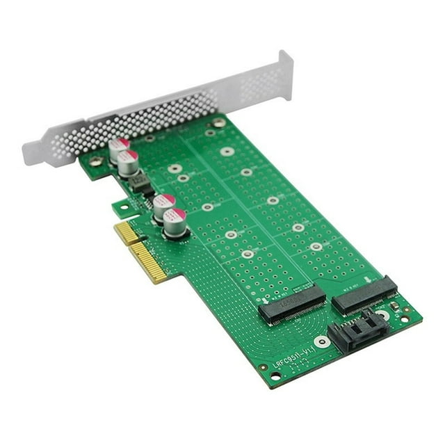 WINDLAND PCIe4.0x4 to M.2 NVMe & NGFF 2 Port SSD Expansion Adapter Easy ...