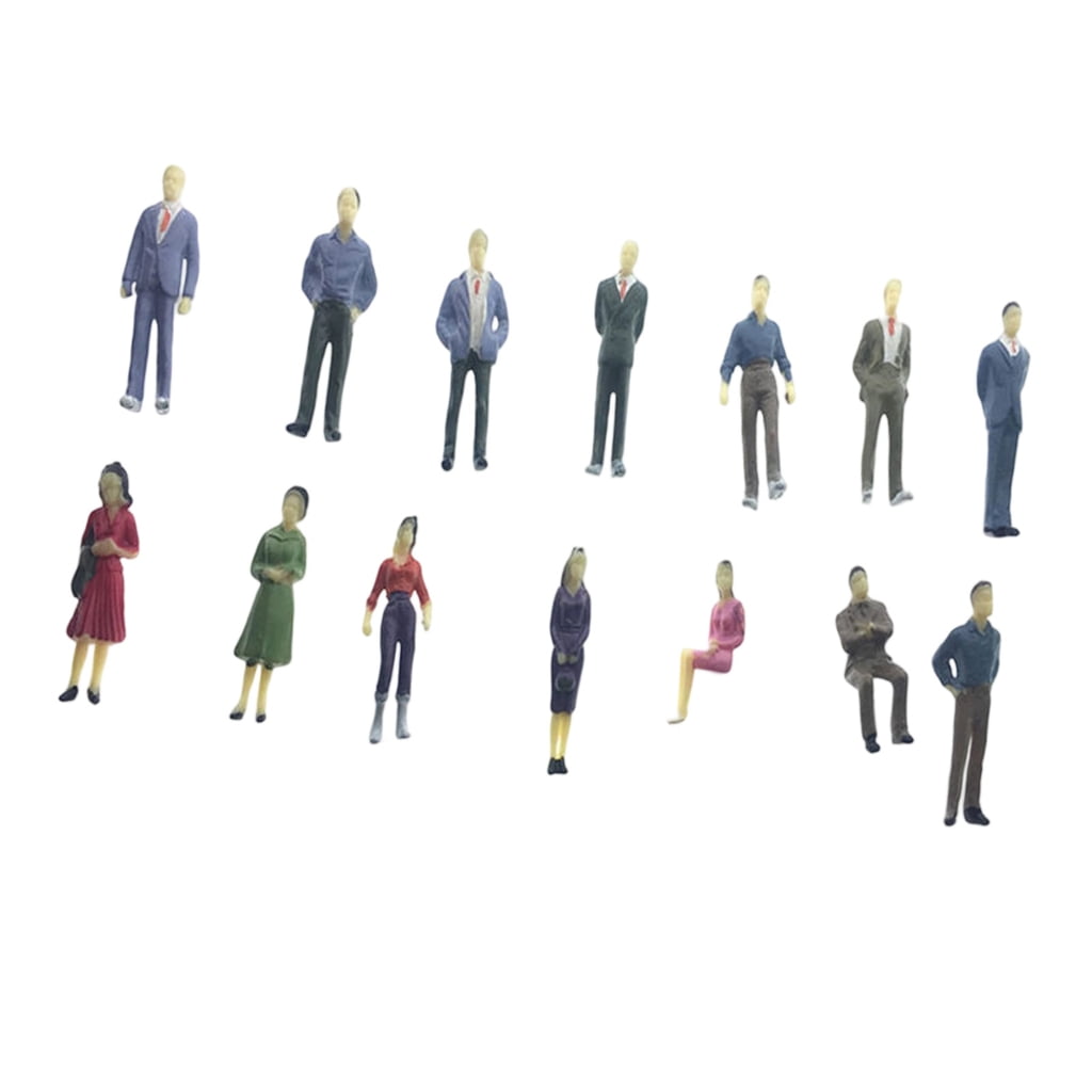 WINDLAND Pack Of 25 Miniature People Random Poses Figurines For Model ...