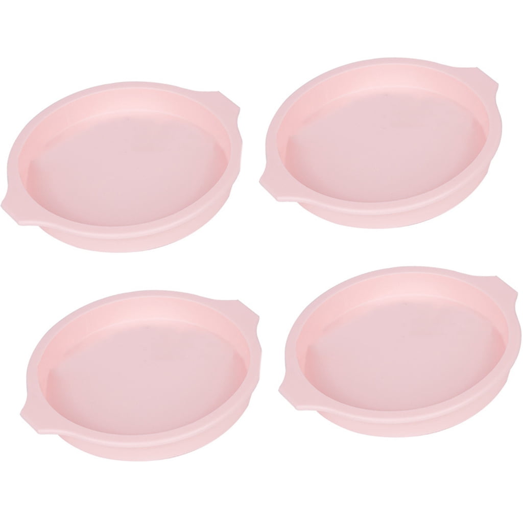 WINDLAND Pack Of 4 Flexible Silicone Round Cake Molds For Baking And ...