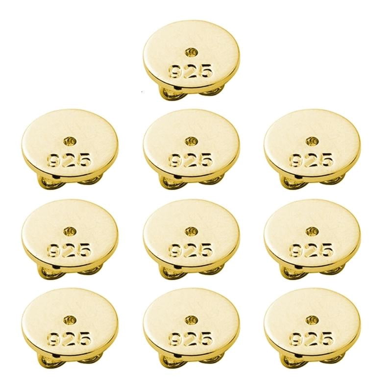 WINDLAND Pack of 10 Round Disc Earring Stoppers Clasps Metal Ear ...