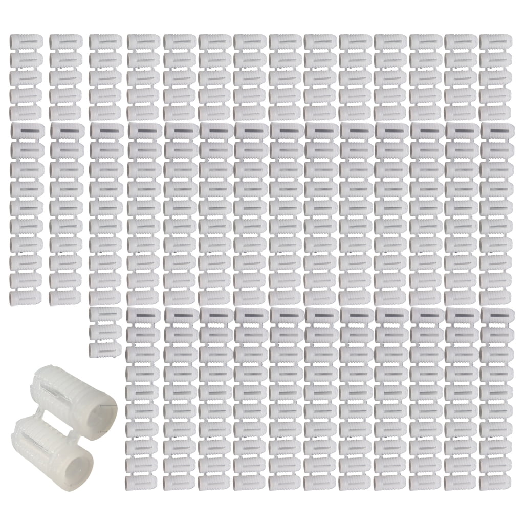 WINDLAND Pack of 900 Small Expansion Plugs 5mm White Plastic Anchors ...