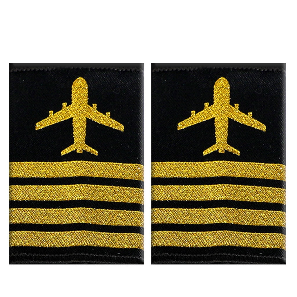 WINDLAND Pilot Uniform Epaulet Pilot Shoulder Board Captain Epaulets ...