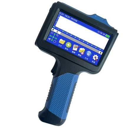 Portable Handheld Printer Gun - 4.3" Mobile Touch Screen Inkjet Label ...