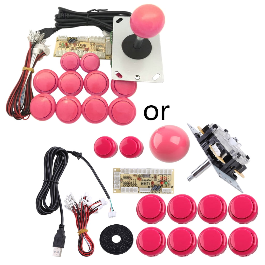 WINDLAND Players LED Arcade DIY Kit for USB PC Game DIY Controller DIY Arcade Joystick - Walmart.com