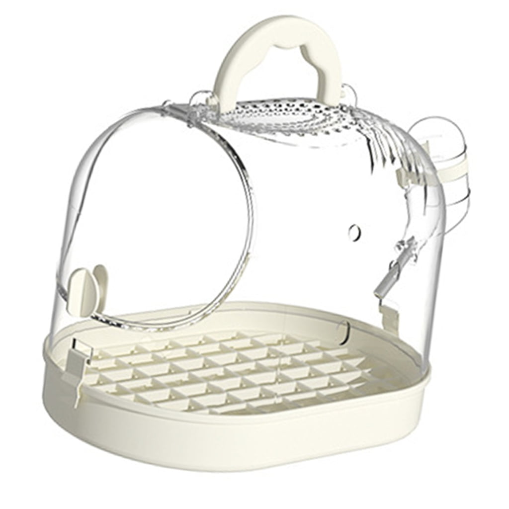 WINDLAND Portable Clear Bird Parrots Transport Cage Window Ventilated ...
