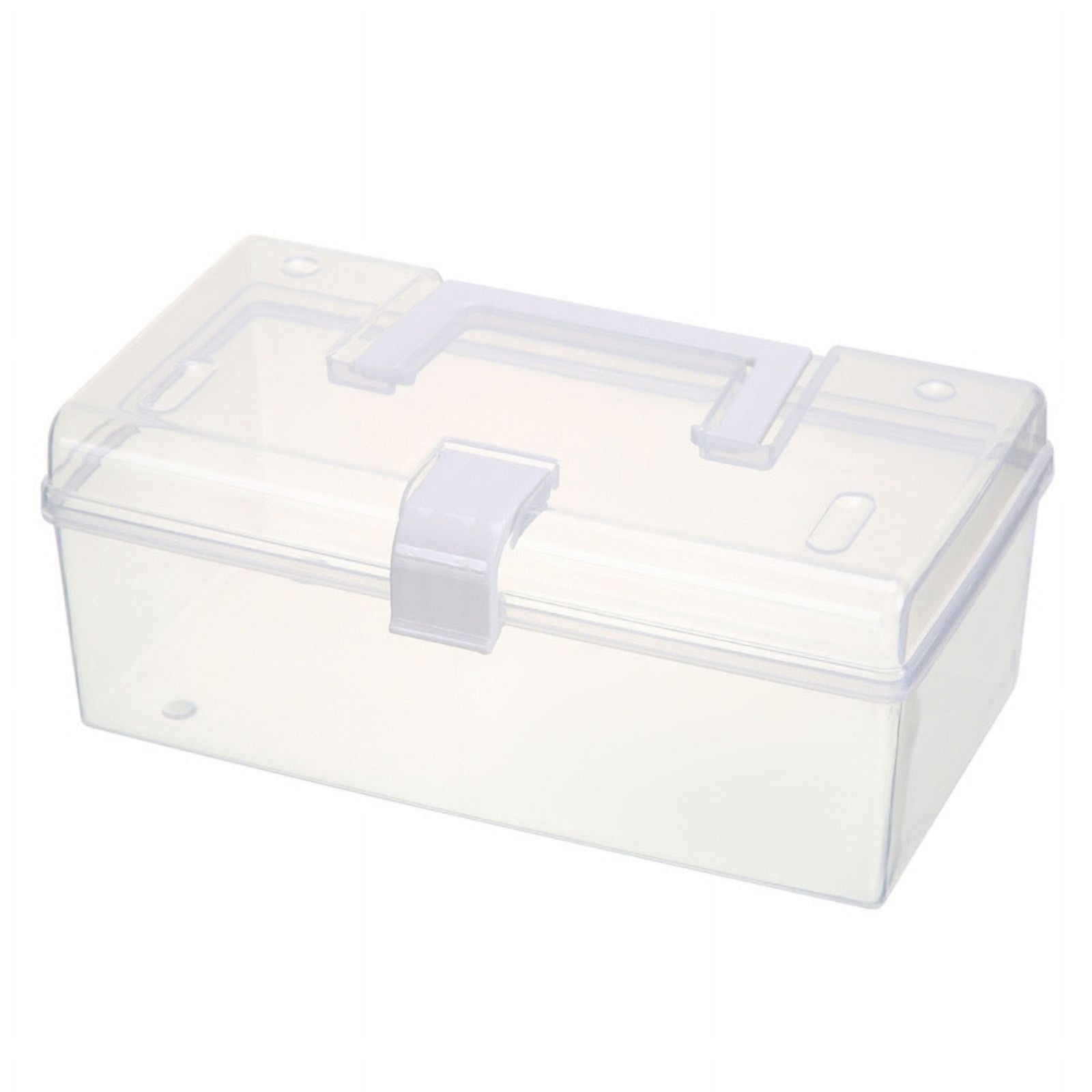 WINDLAND Portable Clear Storage Box with Handle Medicine Tool Tool ...