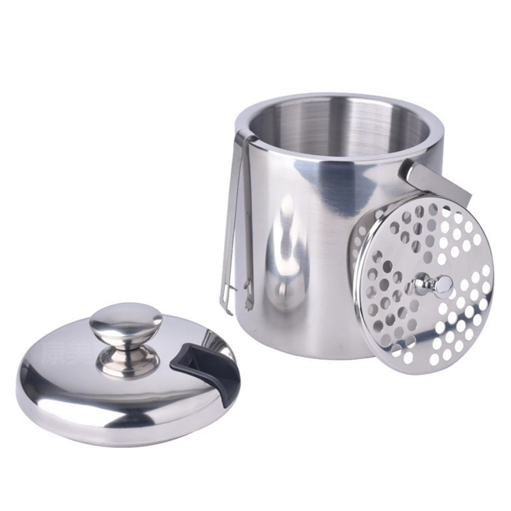 WINDLAND Portable Ice Bucket Cooler Double Wall Stainless Steel Wine ...