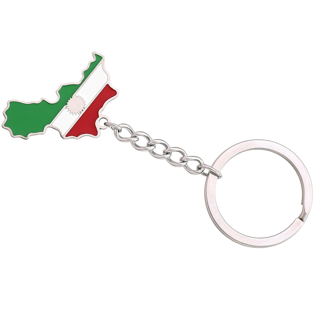 WINDLAND Stylish Map Shaped Keyrings Kurdistan National Flag Key Chain ...