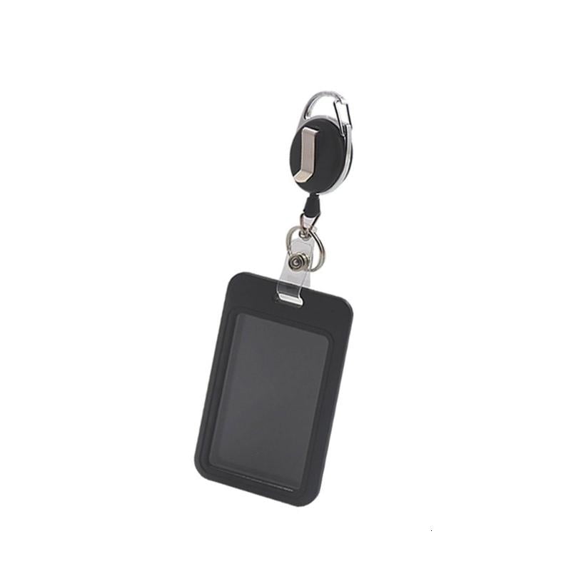 WINDLAND Portable Sturdy Retractable ID Badge Holder with Carabiner ...