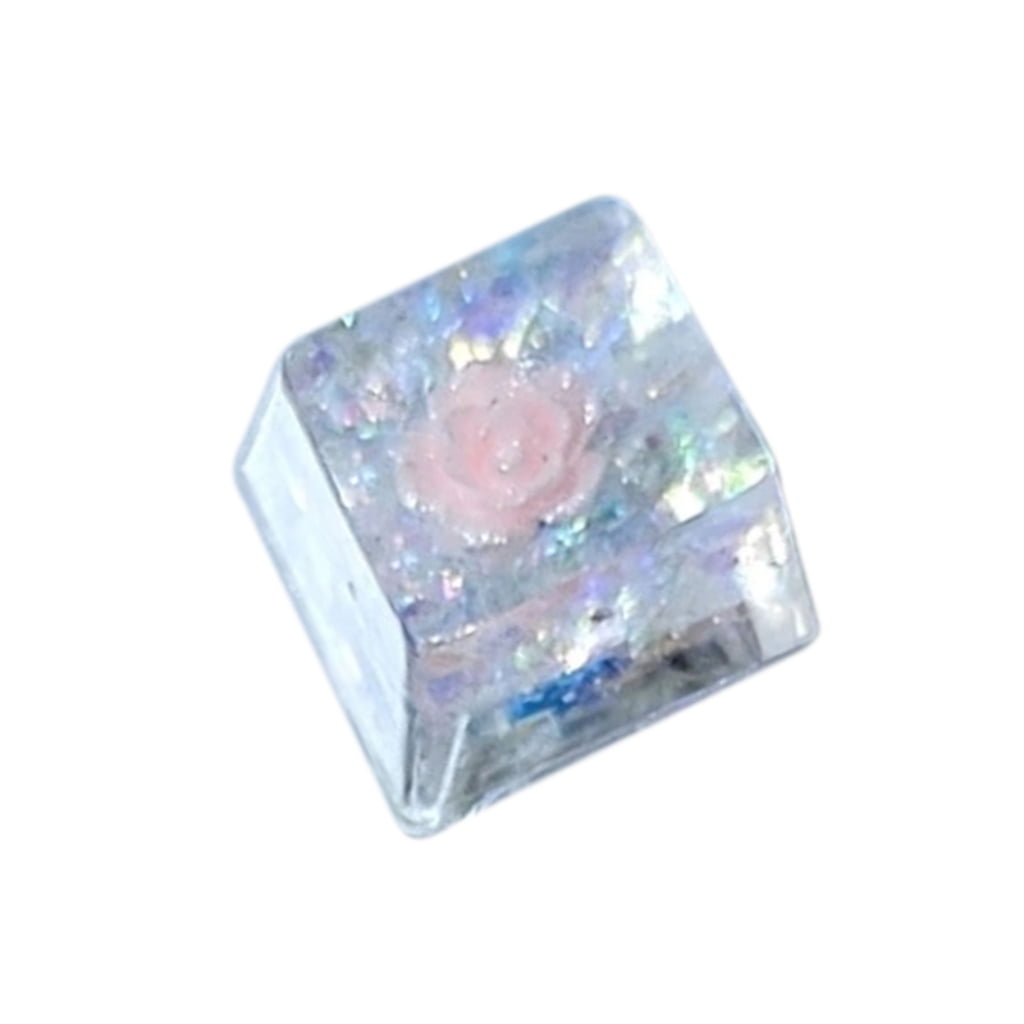 WINDLAND Preserved Flower Keycap Elegant Resin Camellia Flower Keycaps ...