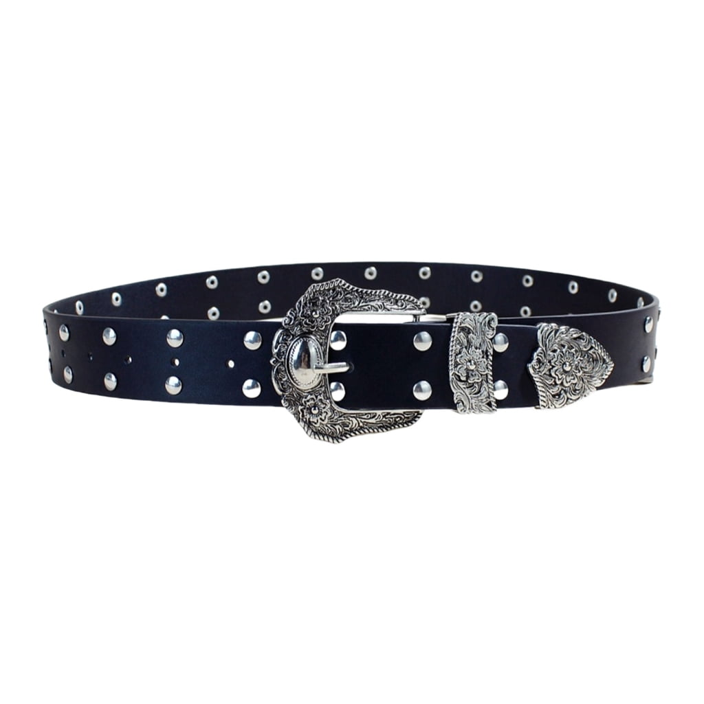 WINDLAND Punk PU Waist Belt for Jean Heavy Duty Hip Hop Belt Waistband ...