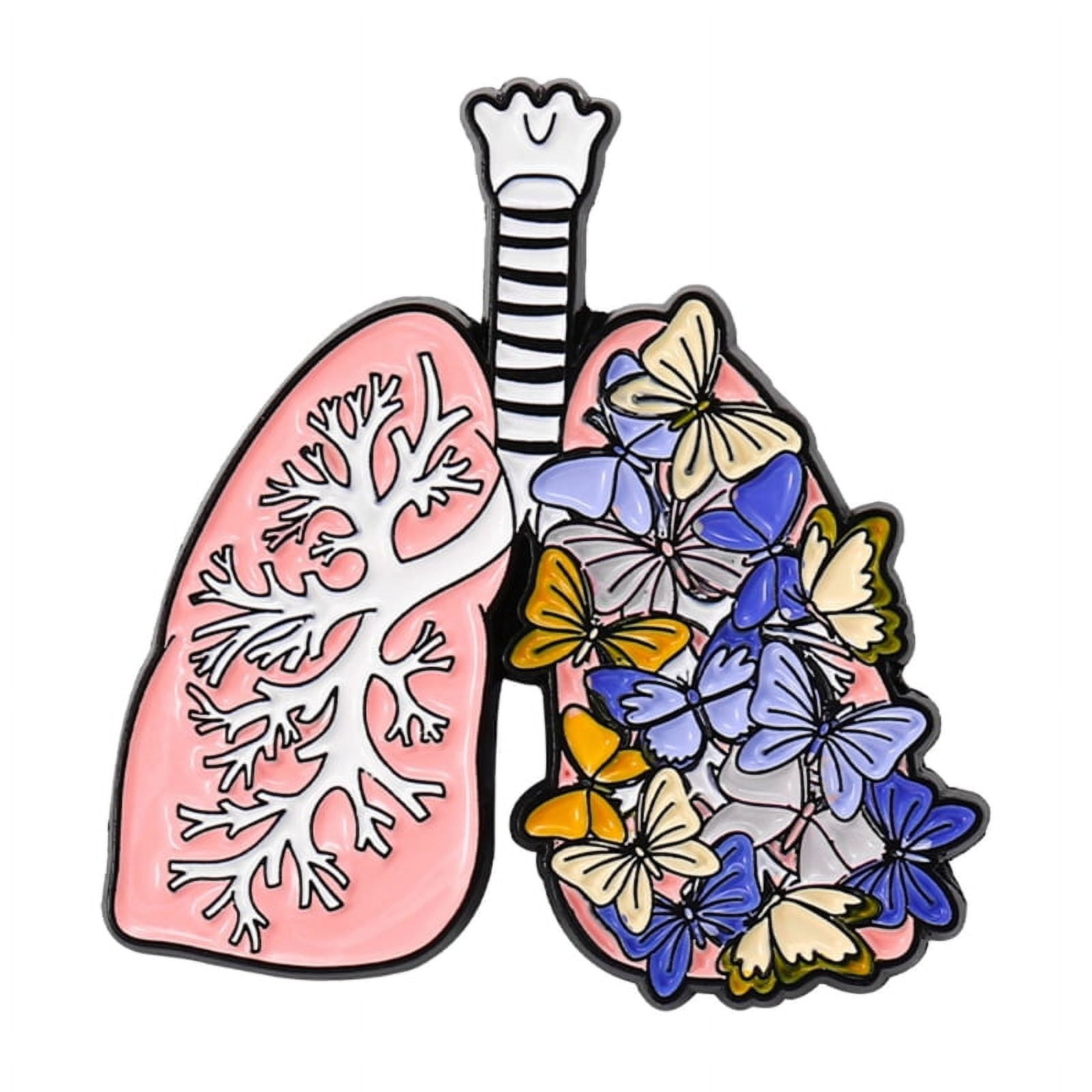 WINDLAND Punk Style Human Organs Enamel Pins Heart Dissection Brain ...
