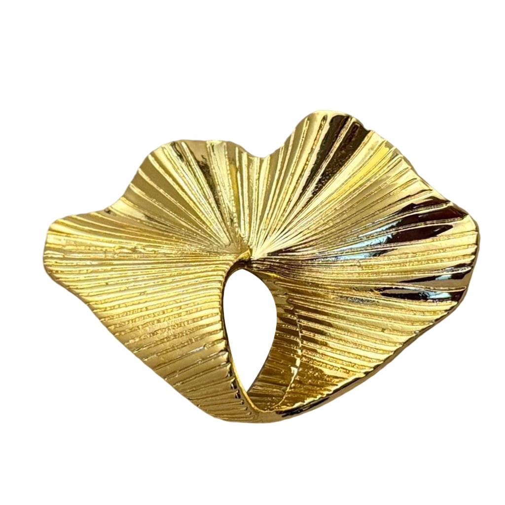 WINDLAND Punk Styles Leaves Designs Wide Band Rings for Trendy Fashion ...