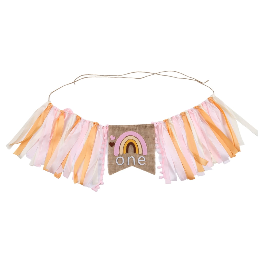 WINDLAND Rainbow Theme 1st Birthday High Chair for Banner Boho Kids ...
