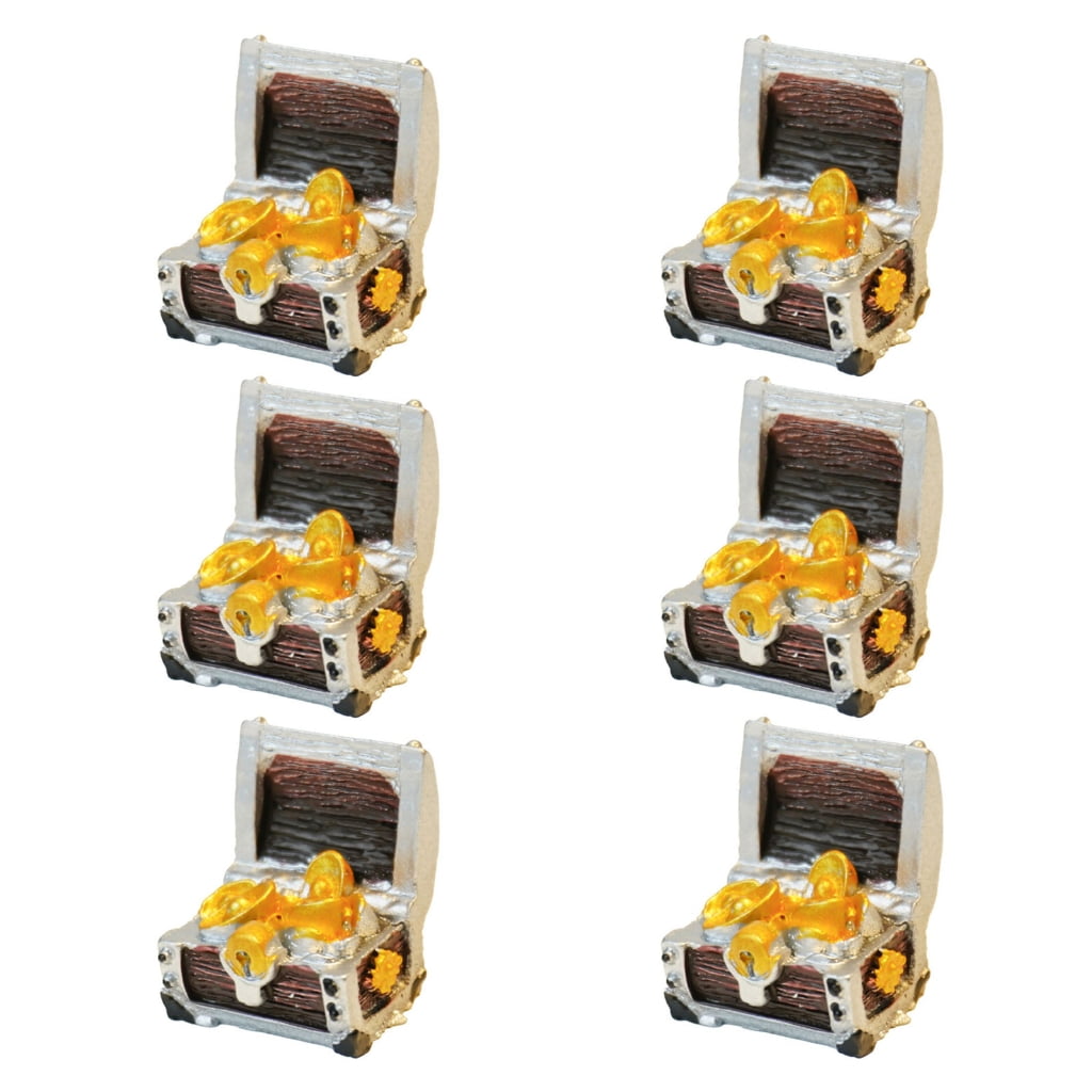 WINDLAND Realistic Resin Treasure Chests Aquariums Decoration Enhances ...