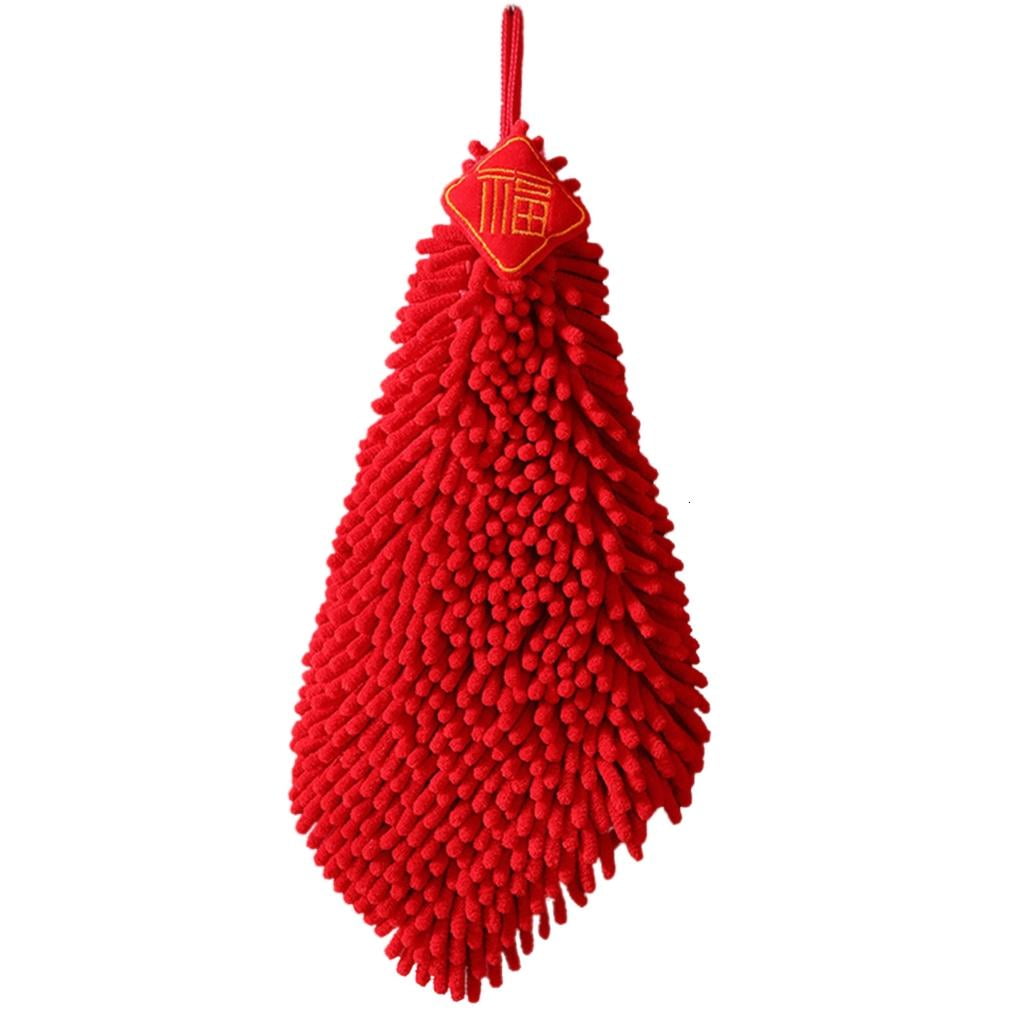 WINDLAND Red Wipe Cloth Hand Towel Bathroom Bath Towel Absorbent Fast ...
