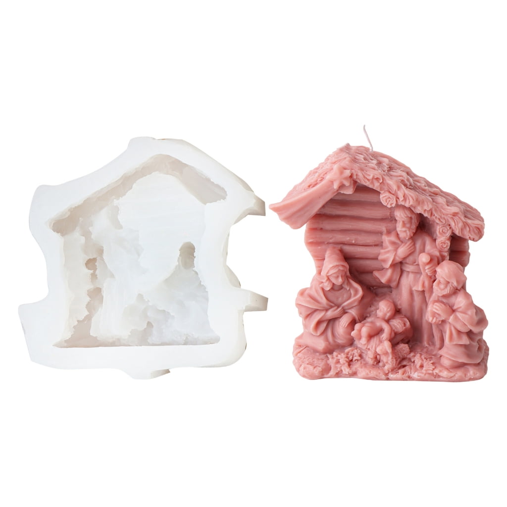 WINDLAND Religious Sculpture Silicone Candle Molds, Statue Silicone ...