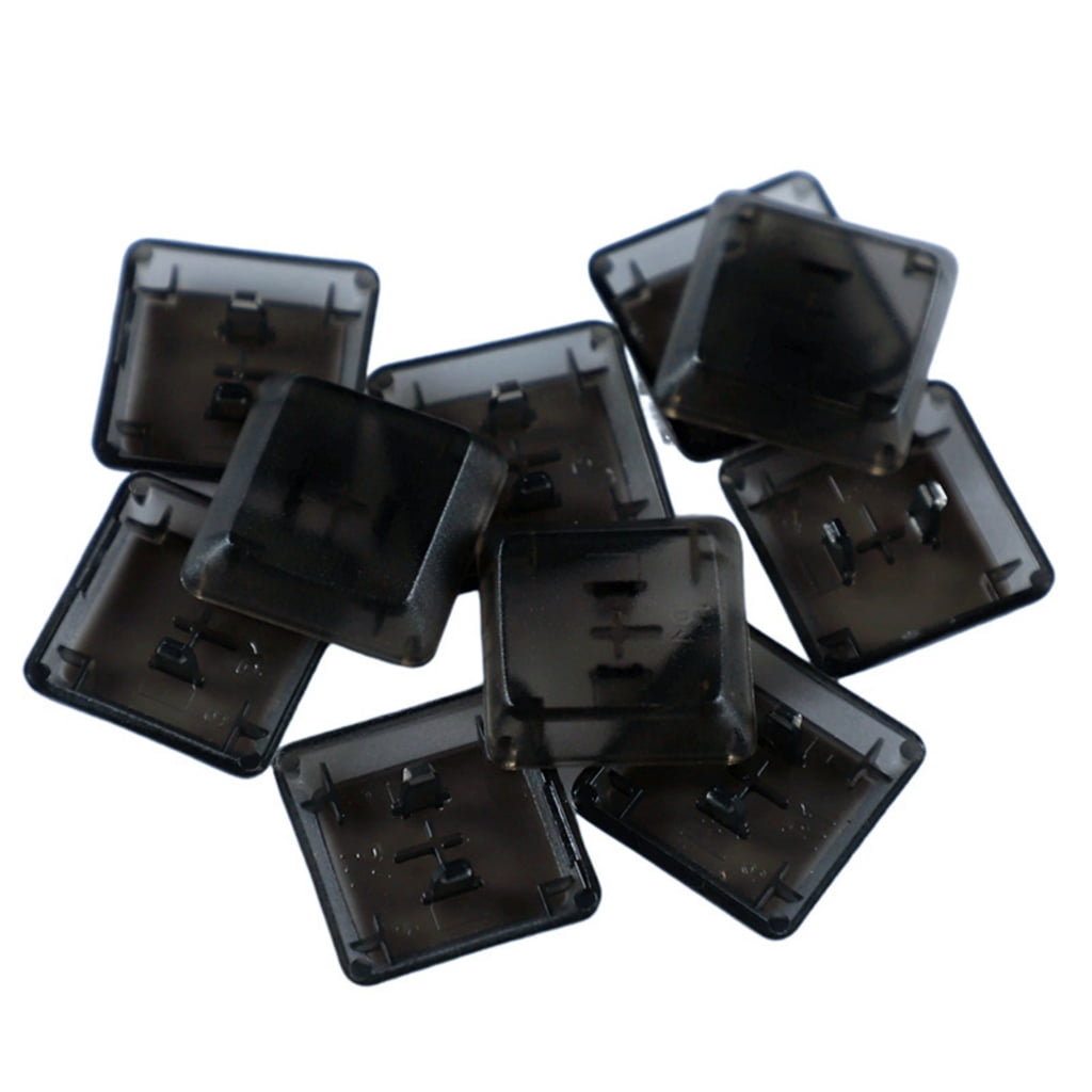 WINDLAND 10/20PCS Keycaps 1U Standard Transparent Black Keycaps For ...
