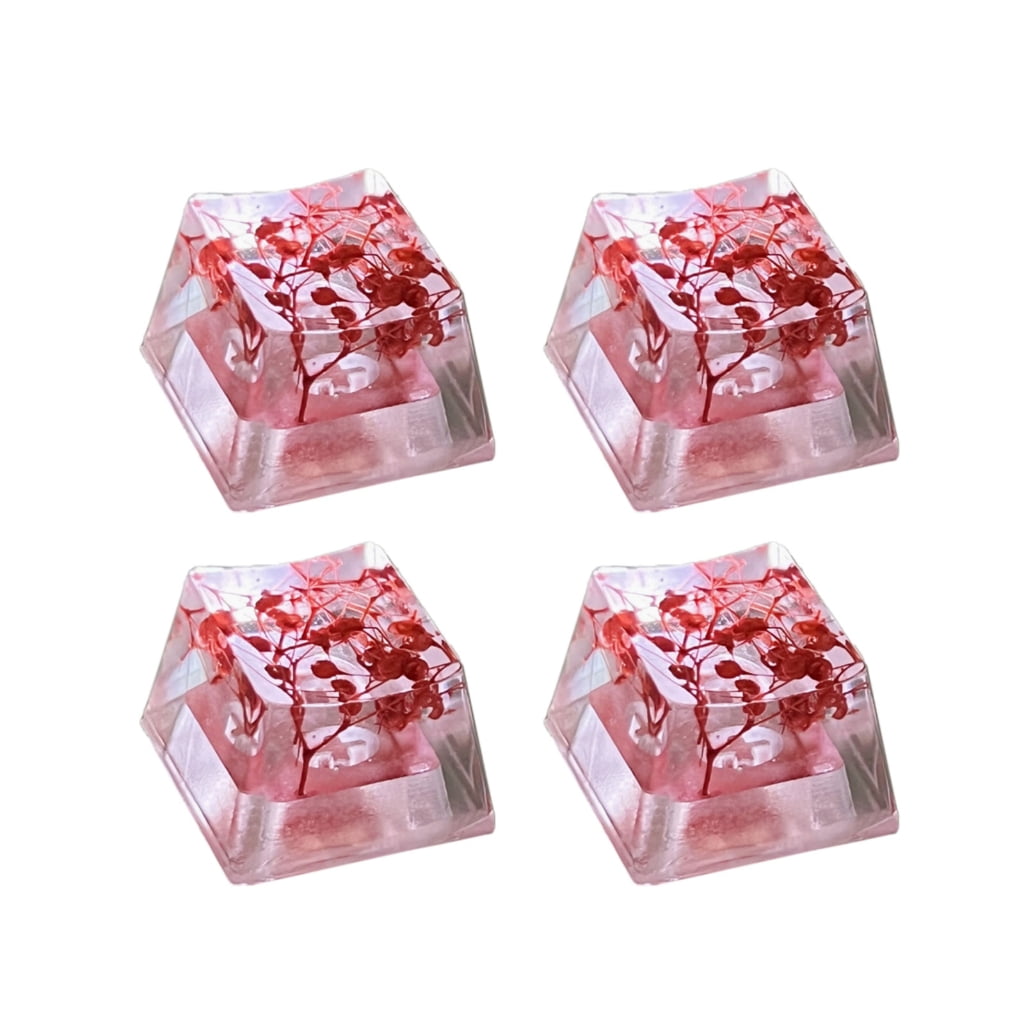 WINDLAND Translucents Leaves Dry Flowers Resins Keycap Mechanical ...