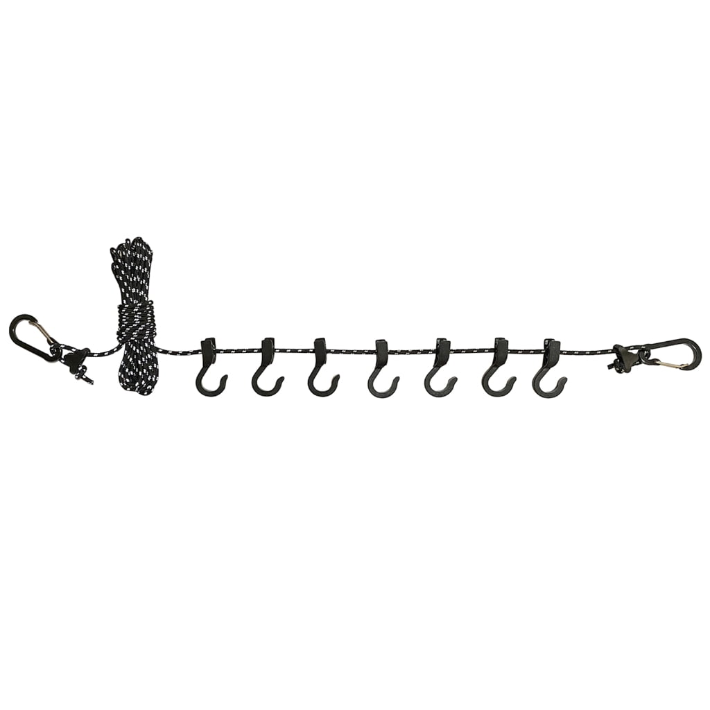 WINDLAND Retractable Portable Washing Line, 5m Adjustable Windproof ...