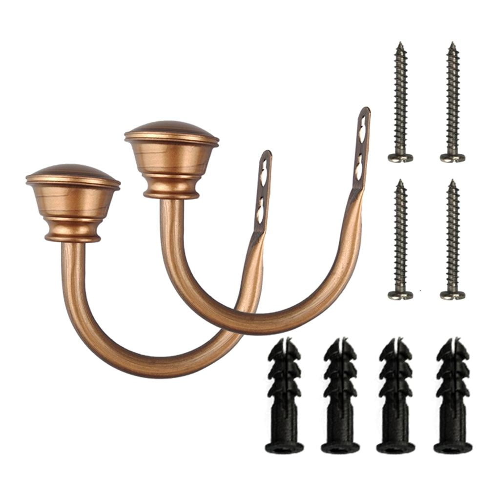 WINDLAND Set of 2 Sophisticated Metal Curtain Holdbacks with Sparking ...