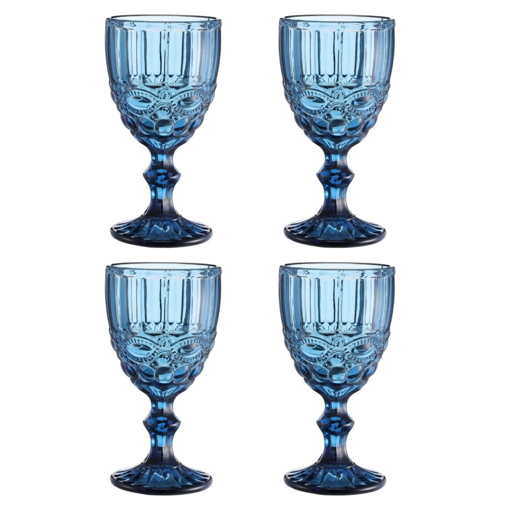 WINDLAND Set of 4 Water Glasses Juice Drinking Cups Champagne Goblets ...