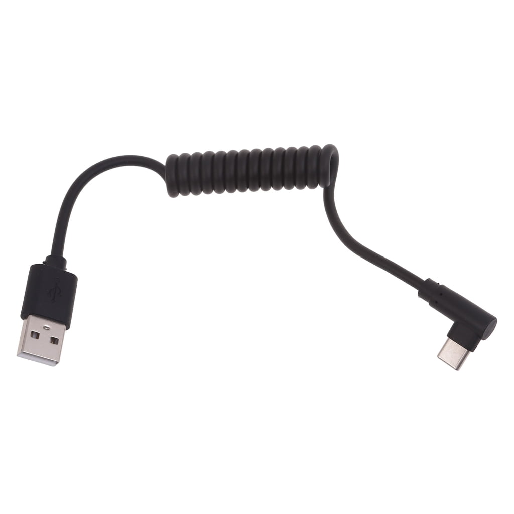 WINDLAND Short Coiled Spirals Cable Leads USB to Type C Phone Charging ...