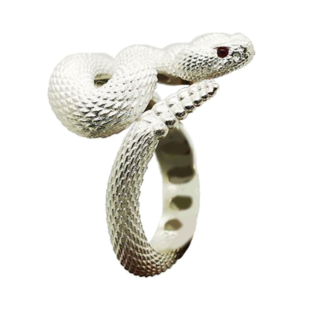 WINDLAND Snake Ring Animal Punk Finger Ring Gothic Rattlesnake Wrap ...