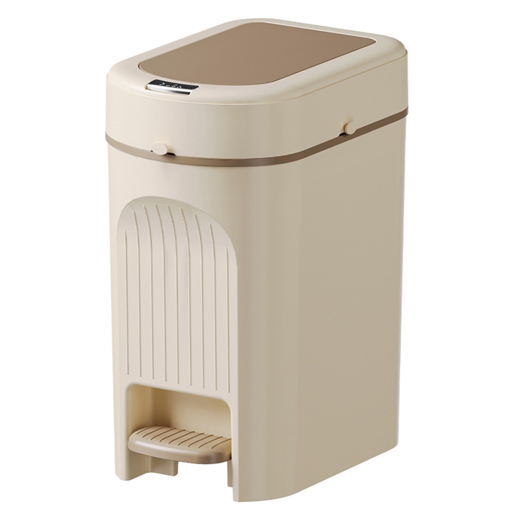 WINDLAND Space Saving 20L Step Trash Bin With Press Lid Large Capacity ...