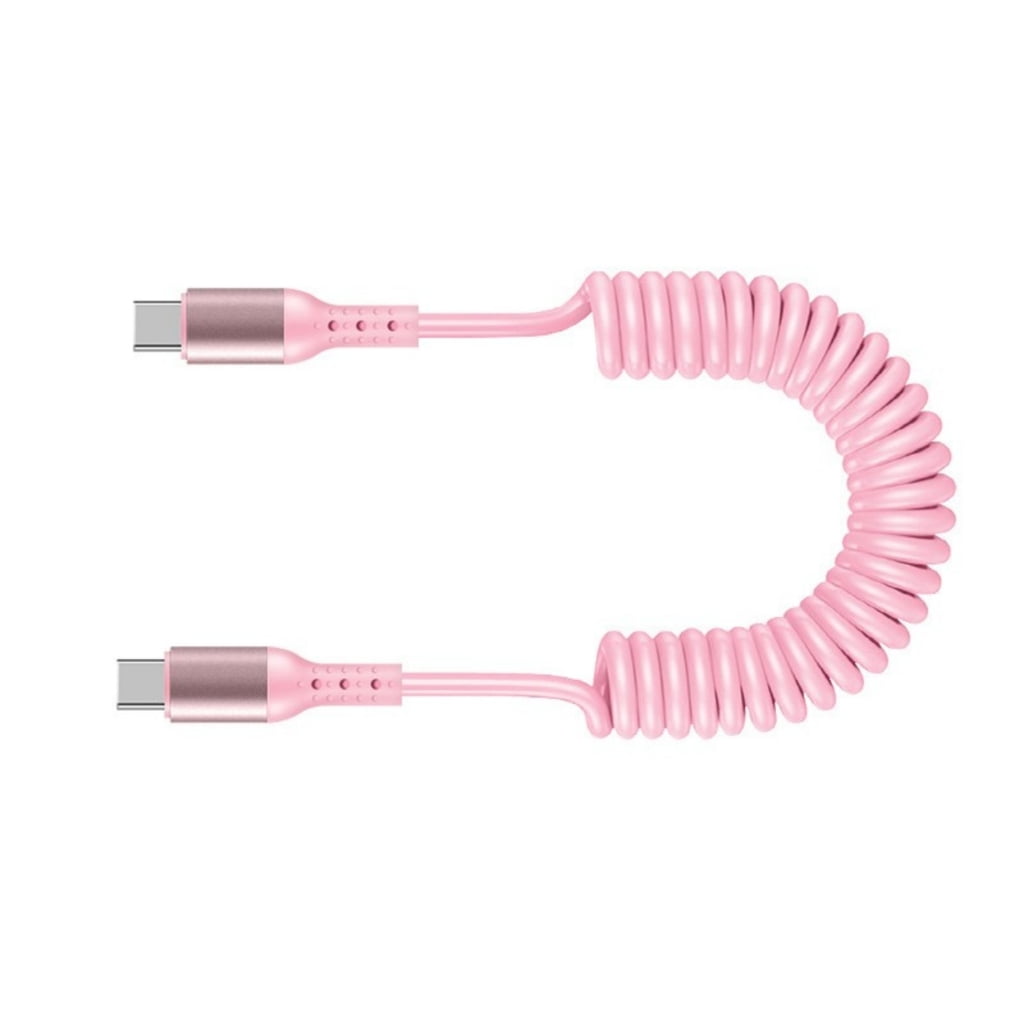 WINDLAND Double End Type C Data Wire Line USB Type C Spring Coiled ...