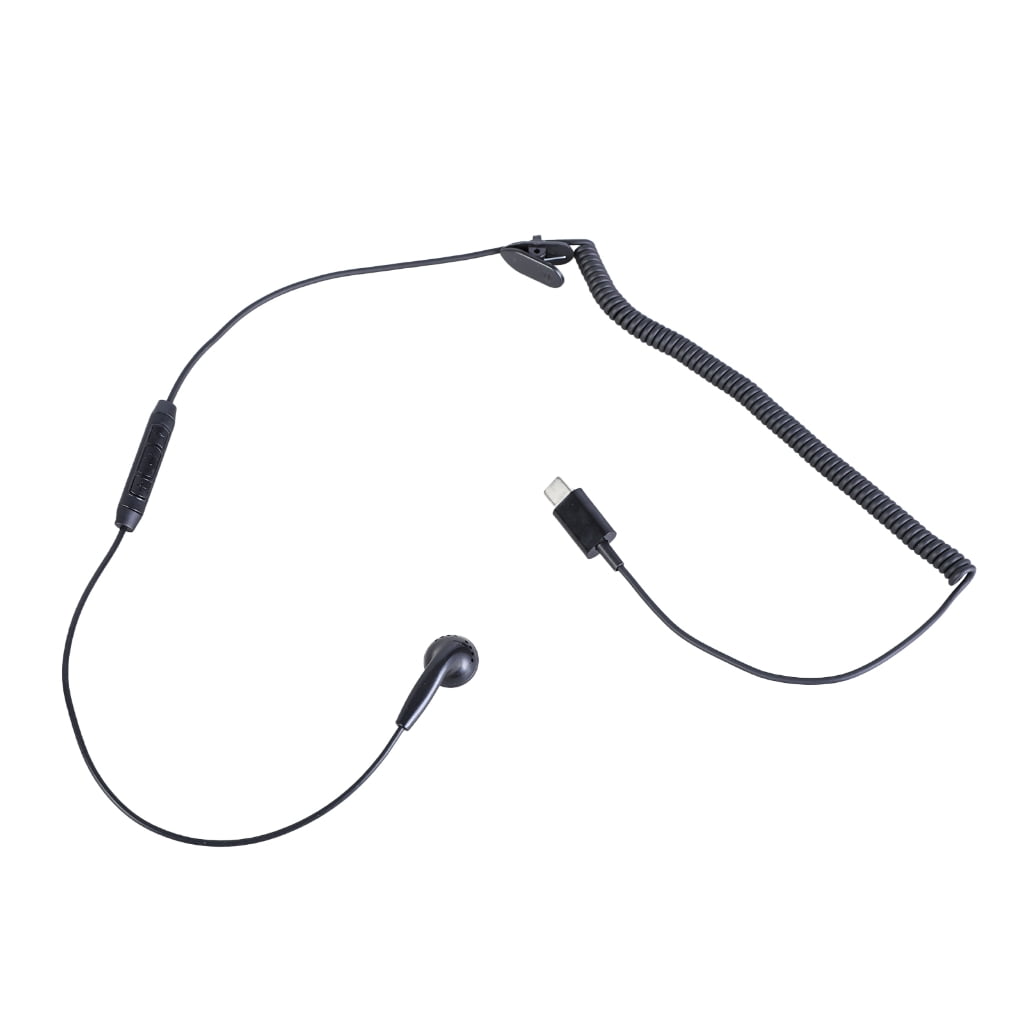 WINDLAND USB Type C Spring Single Side Earphones for Driver Supports ...