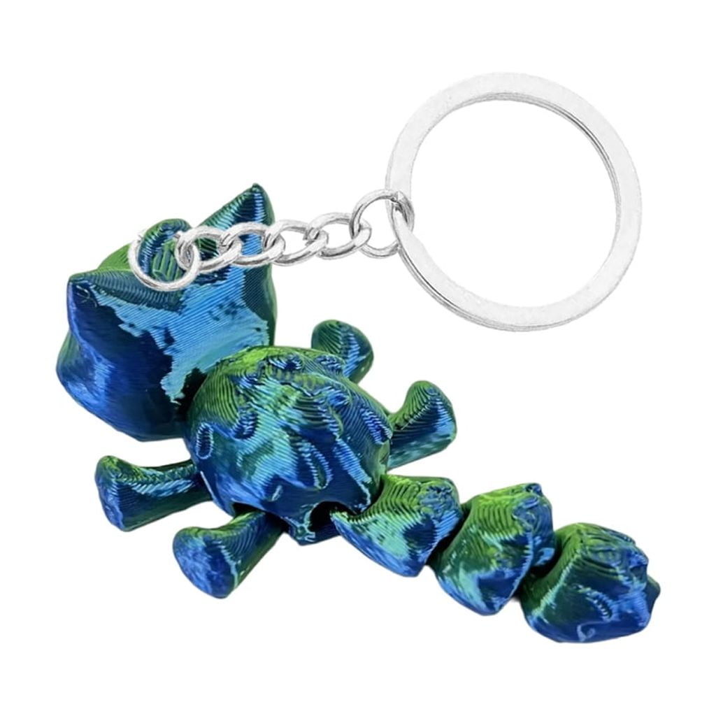 WINDLAND Innovative 3D Printed Cat Keychain Movable Cat Keychain 3D ...