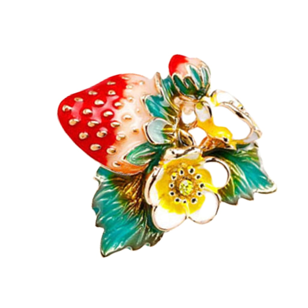 WINDLAND Stylish Strawberry Lapel Pin Distinctive Contrast for ...