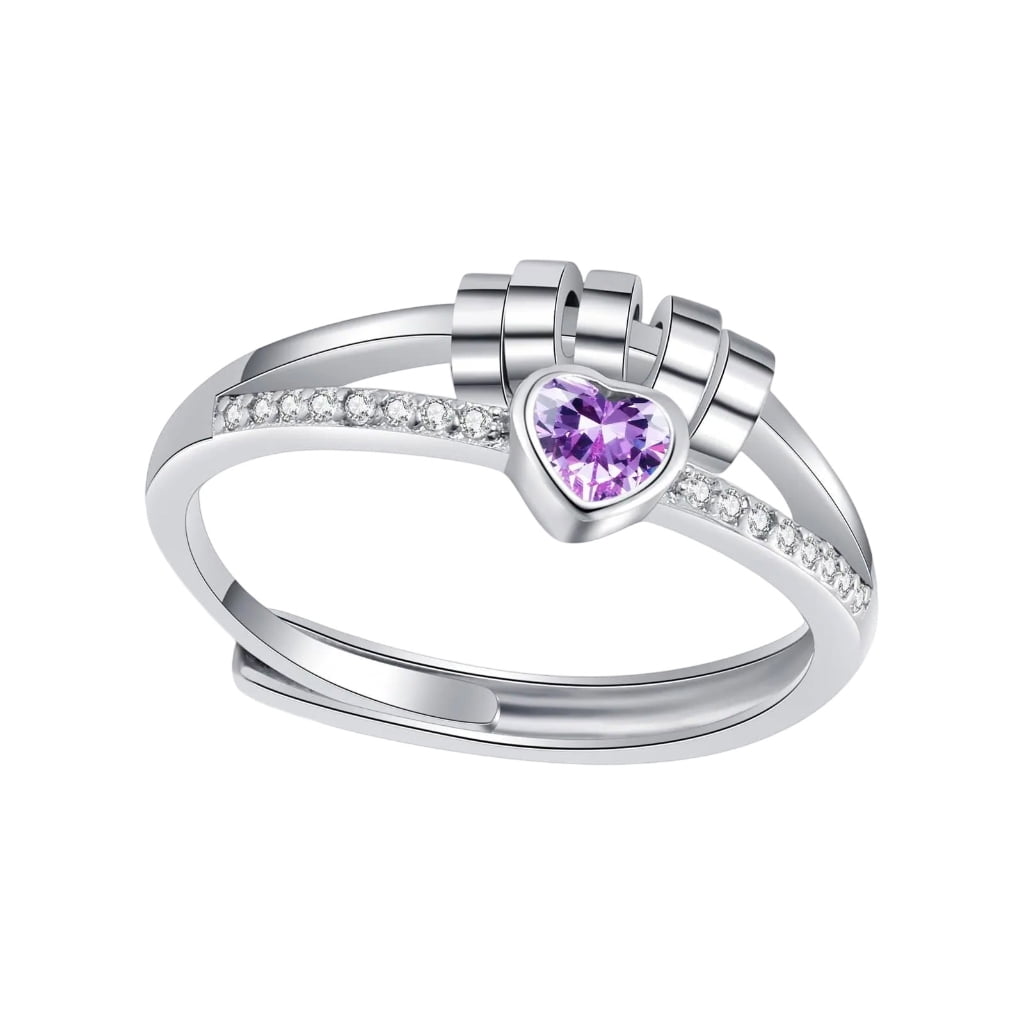 WINDLAND Stylish Unisex Anxiety Relief Rings with Rotating Beads and ...