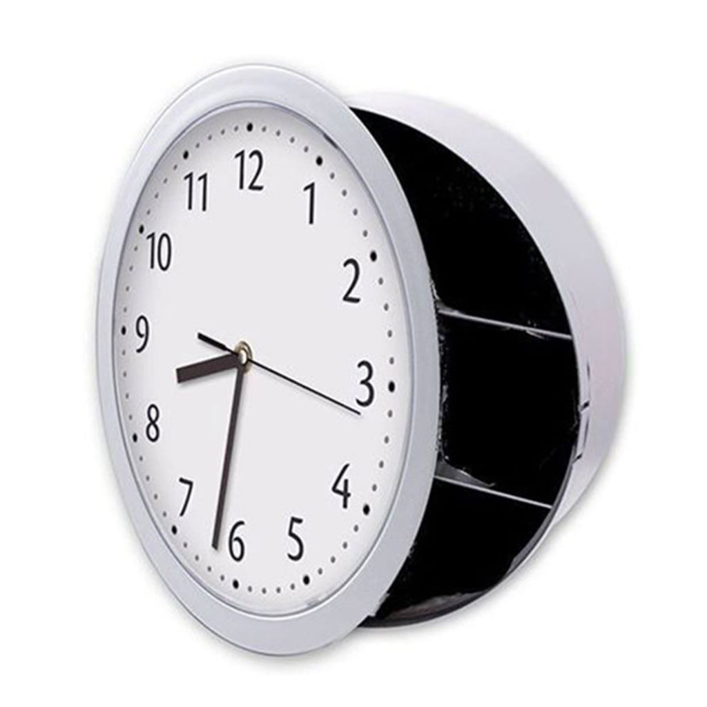 WINDLAND Stylish Wall Clock with Secret Storage Box Valuables Hiddens ...
