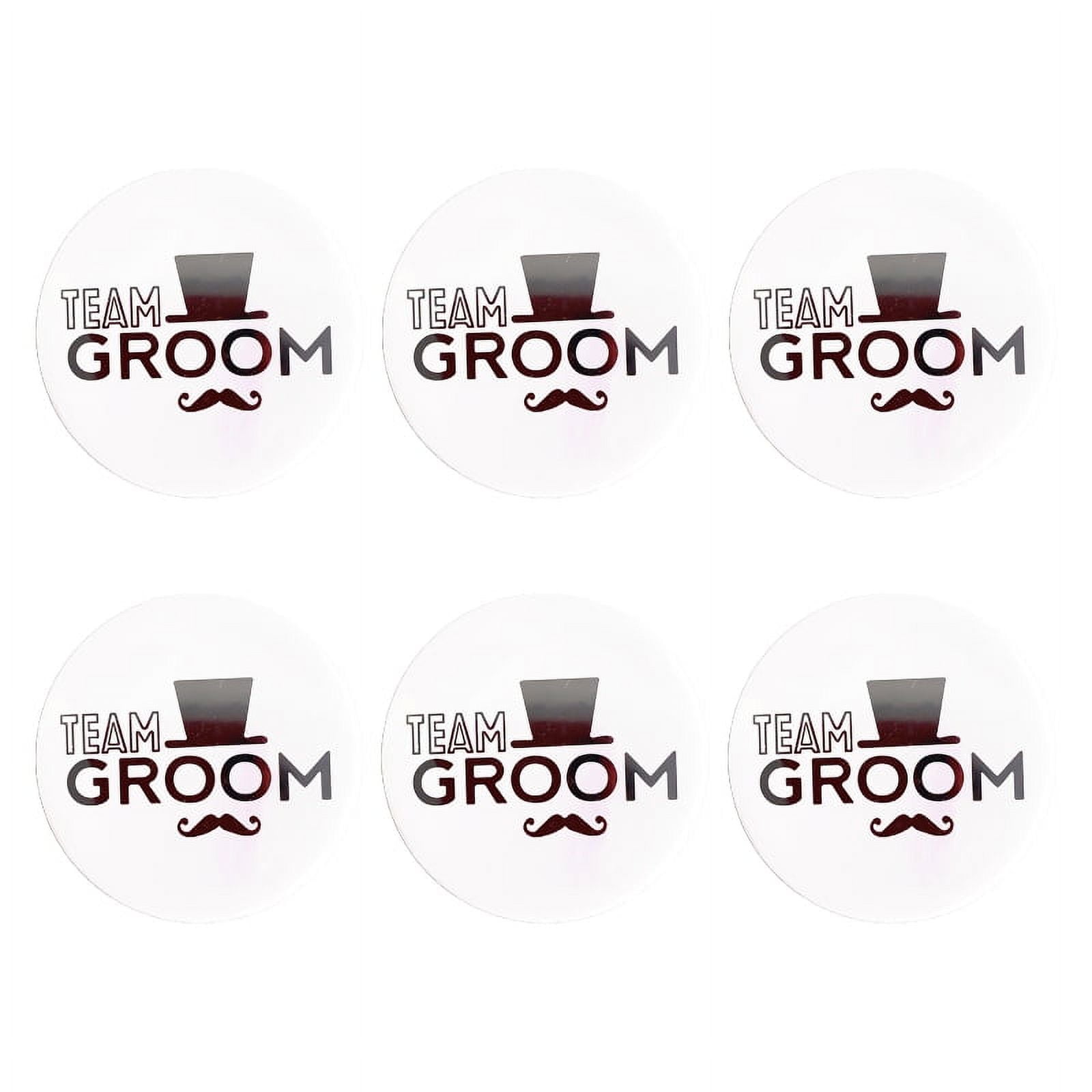 WINDLAND Team Groom/Groom Badge 6pcs/set Bachelor Party Clothes ...