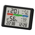 WINDLAND Temperature and Humidity Monitor LCD Magnetic Digital Alarm ...
