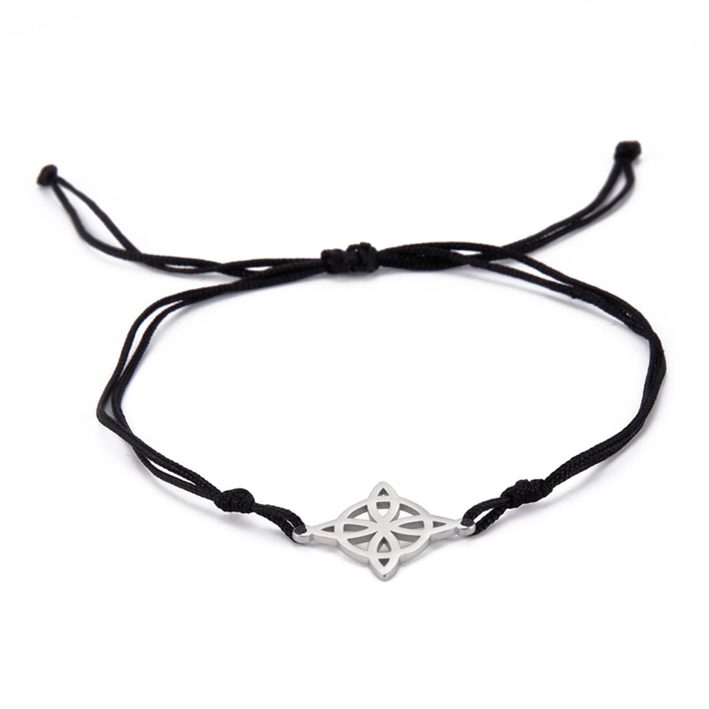 WINDLAND Titanium Steel Witch Knot Bracelet for Women Men Adjustable ...