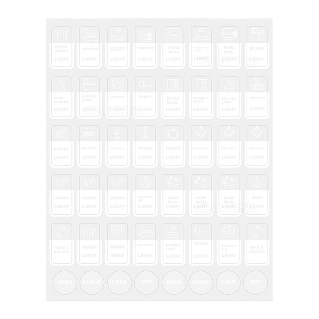 WINDLAND Touch Switches Label Stickers For Identifying Lighting And ...