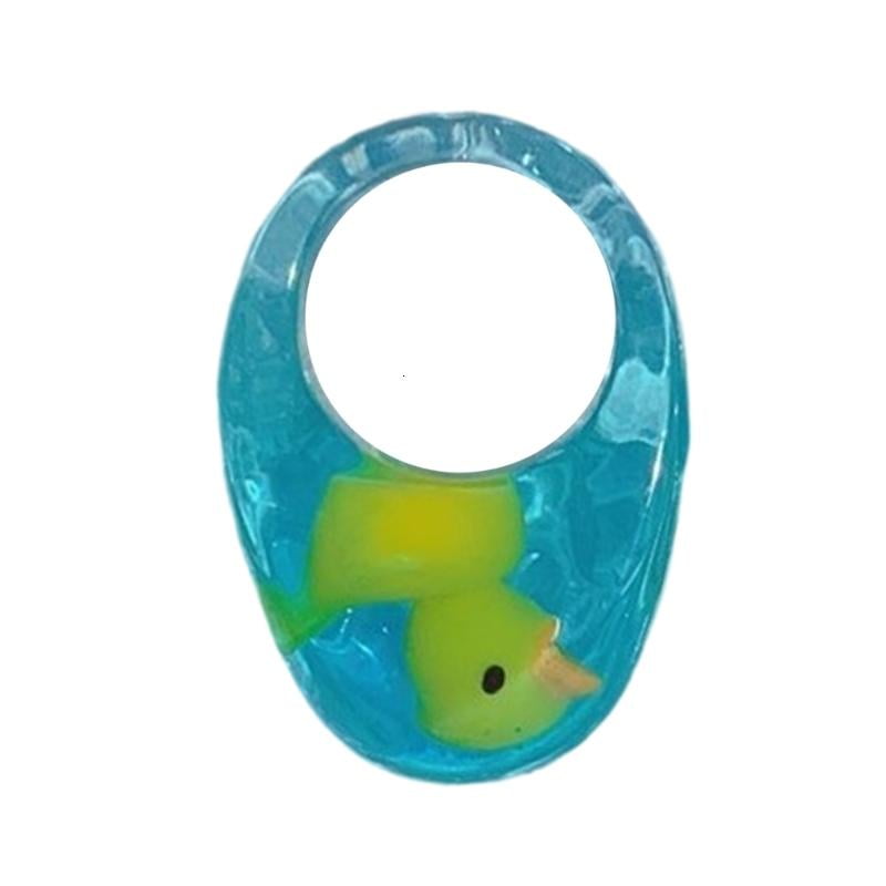 WINDLAND Trendy Resin Little Duck Rings Playful Yellow Duck Rings for ...