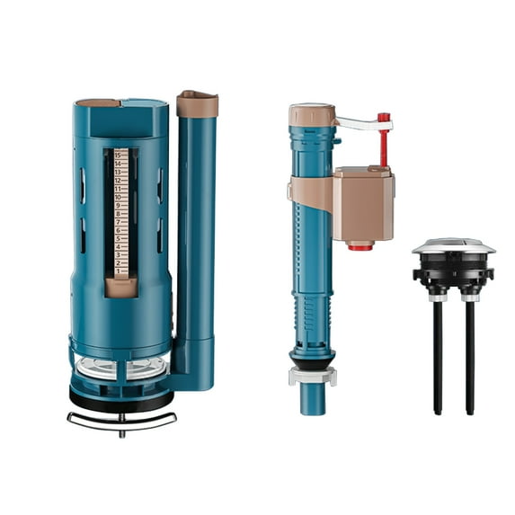 WINDLAND Two Button Water Outlet Valves Toilet Cistern Inlet Valves ...