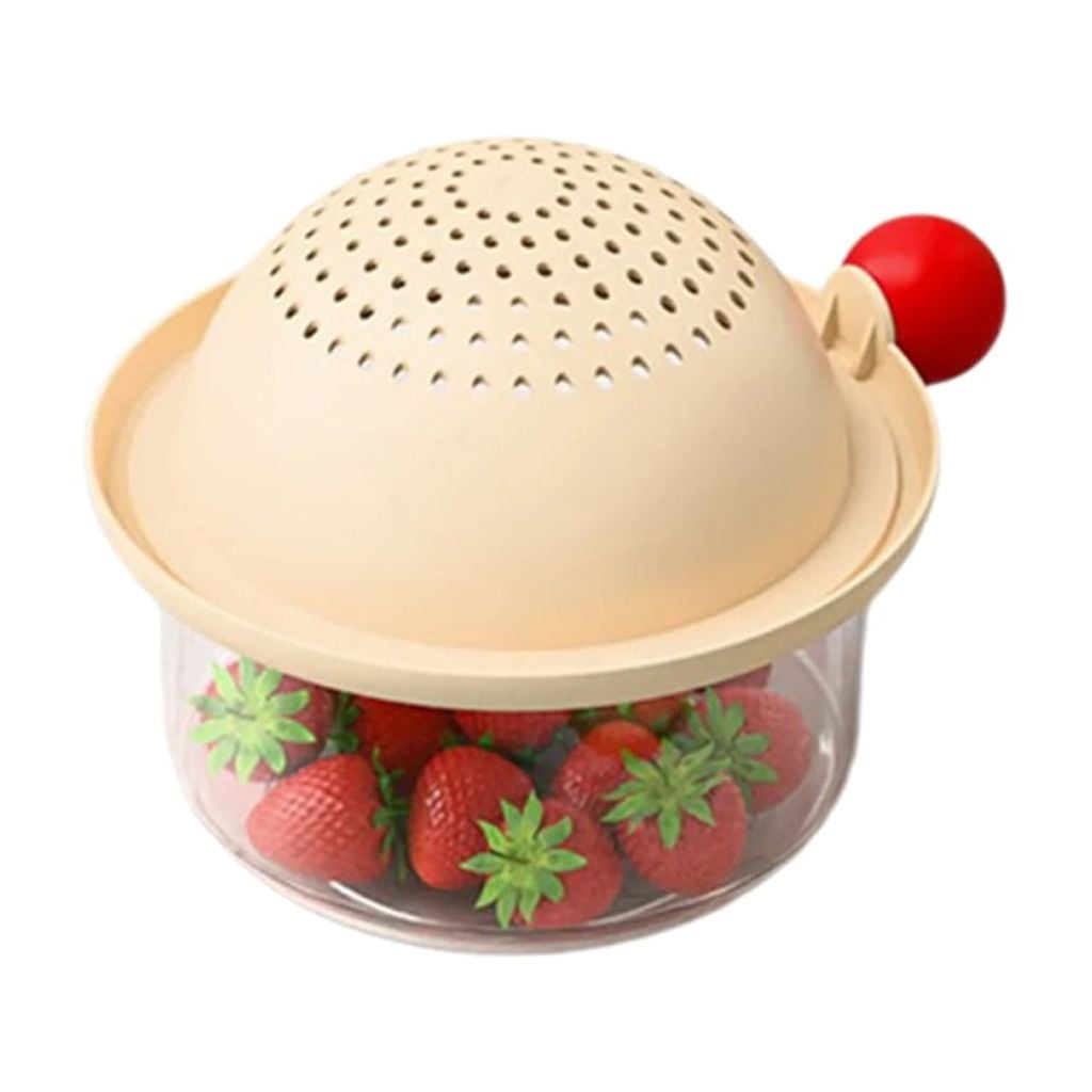 WINDLAND Two Tiered Plastic Strainer Vegetable Washer Vibranted Color ...