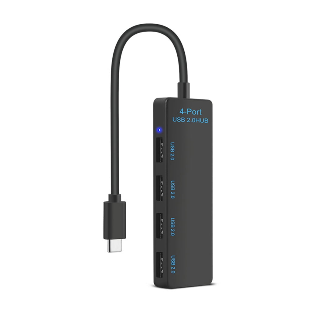 WINDLAND Type C USB Hub Splitter Expands to 4 USB 2.0 Port Adapter for ...