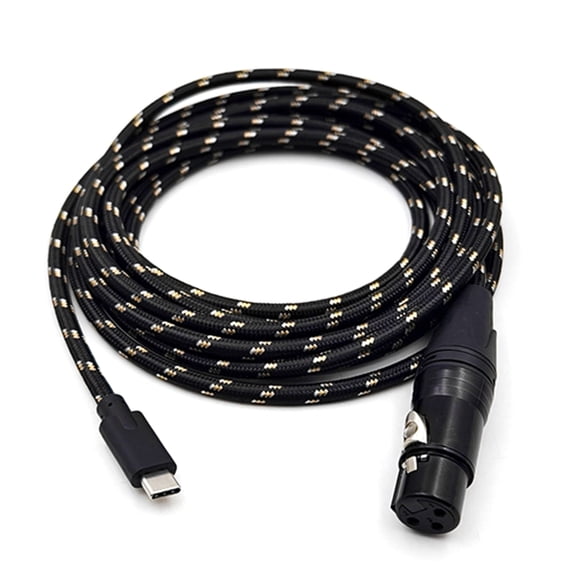 WINDLAND USB Type C to 3Pin Microphone Adapter Cable Cord 3Pin Female ...