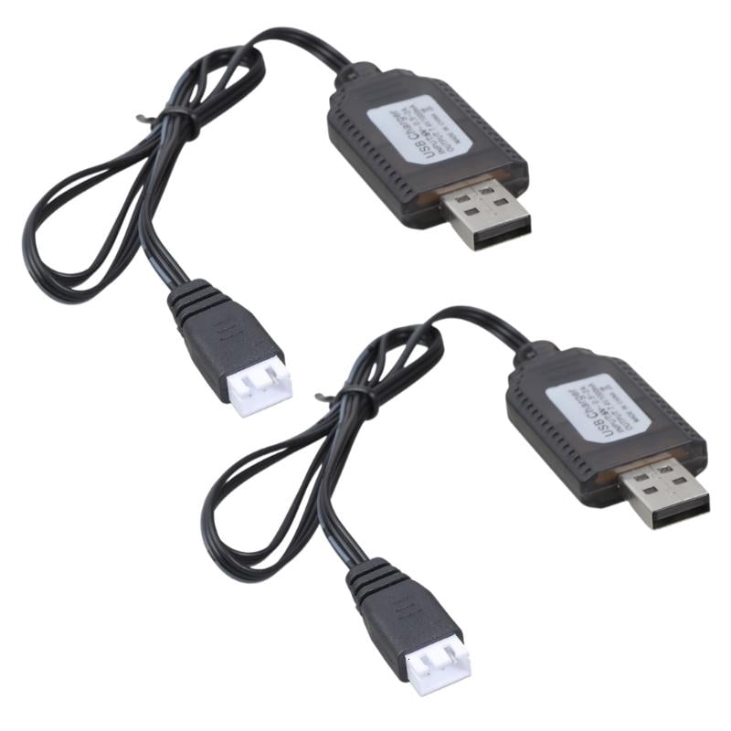 WINDLAND USB Charger Cable 7.4V Battery Charging Cord SM2.0 3P 4P XH 3P ...